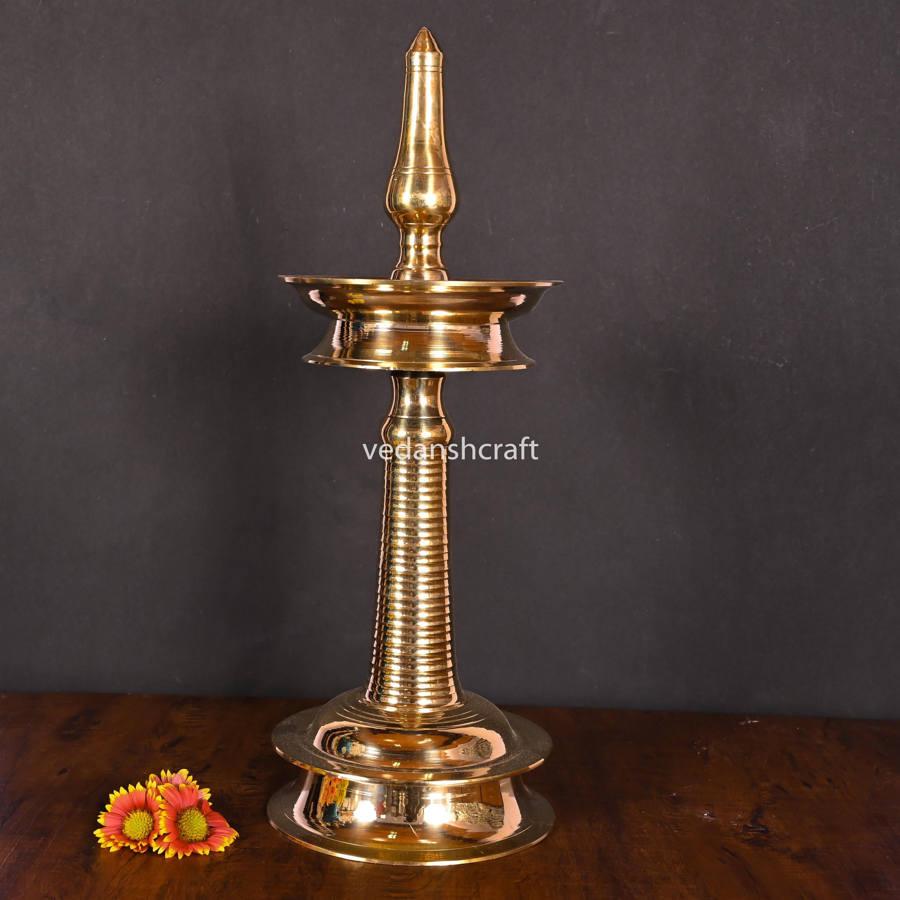 Brass Traditional Samai/Diya (17.5 Inch) – Velan Store