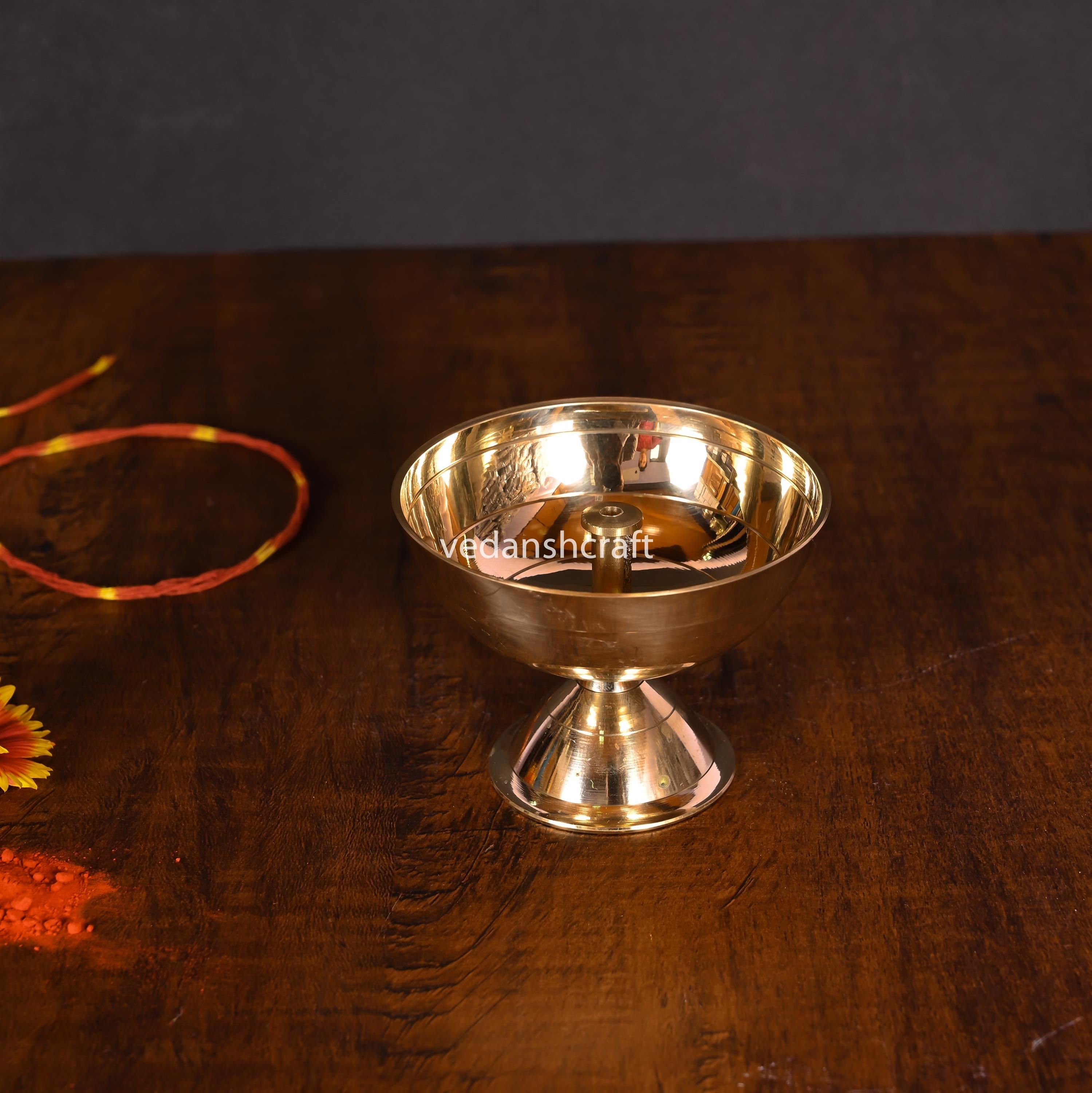 Brass Akhand Diya (2 Inch) – Velan Store