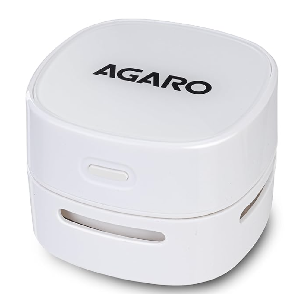 AGARO Crown Mini Desk Vacuum Cleaner, Battery Operated, Use Upto 2.5 H ...